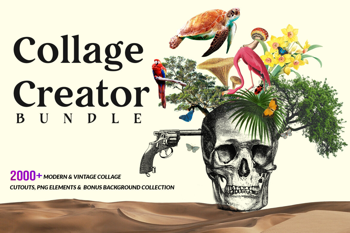 2000+ Digital Collage Creator Kit Bundle | Deeezy