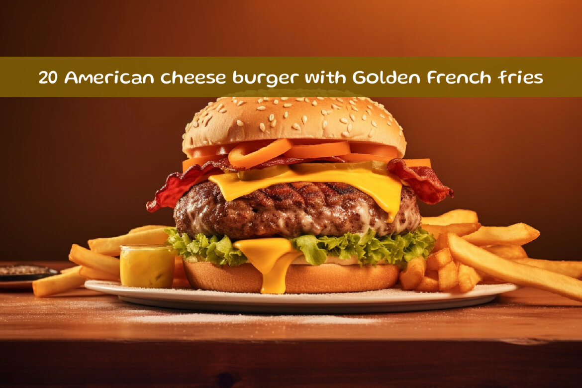 American cheeseburger with golden french fries | Deeezy
