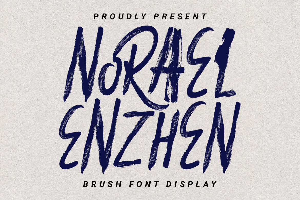 Norael Enzhen Brush Display Font | Deeezy
