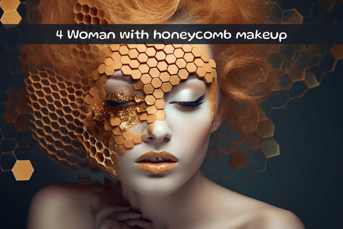 Woman with honeycomb makeup | Deeezy