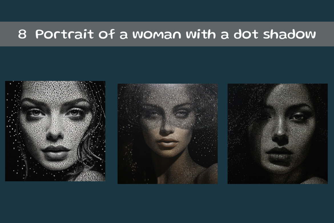 Portrait of a woman with a dot shadow | Deeezy