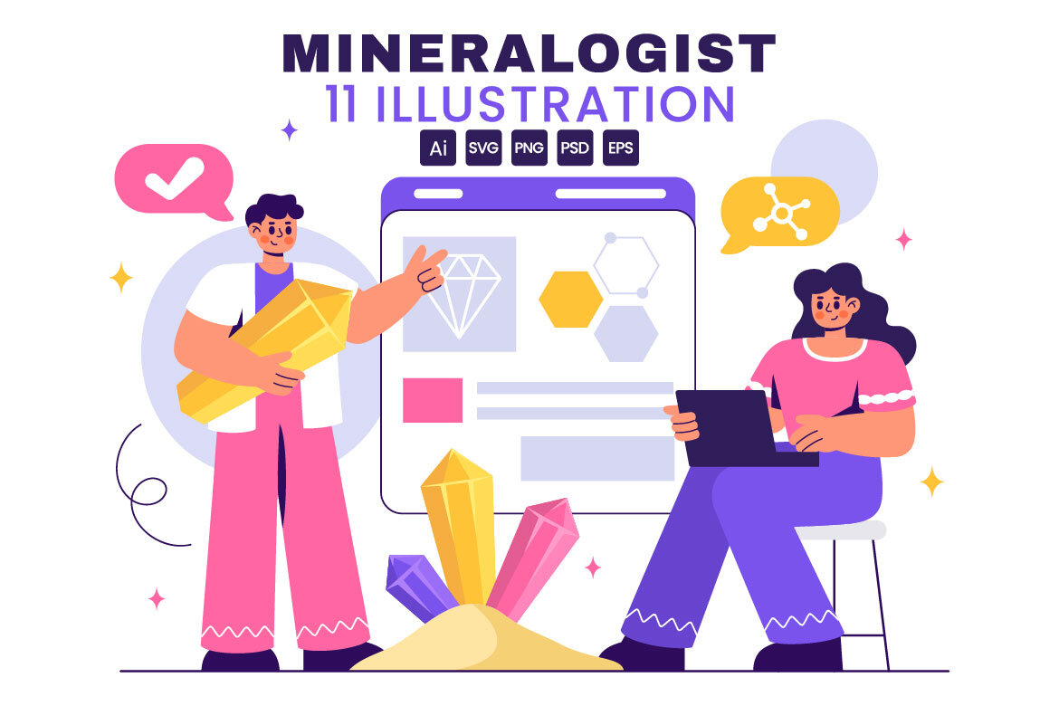 11 Mineralogist Vector Illustration | Deeezy