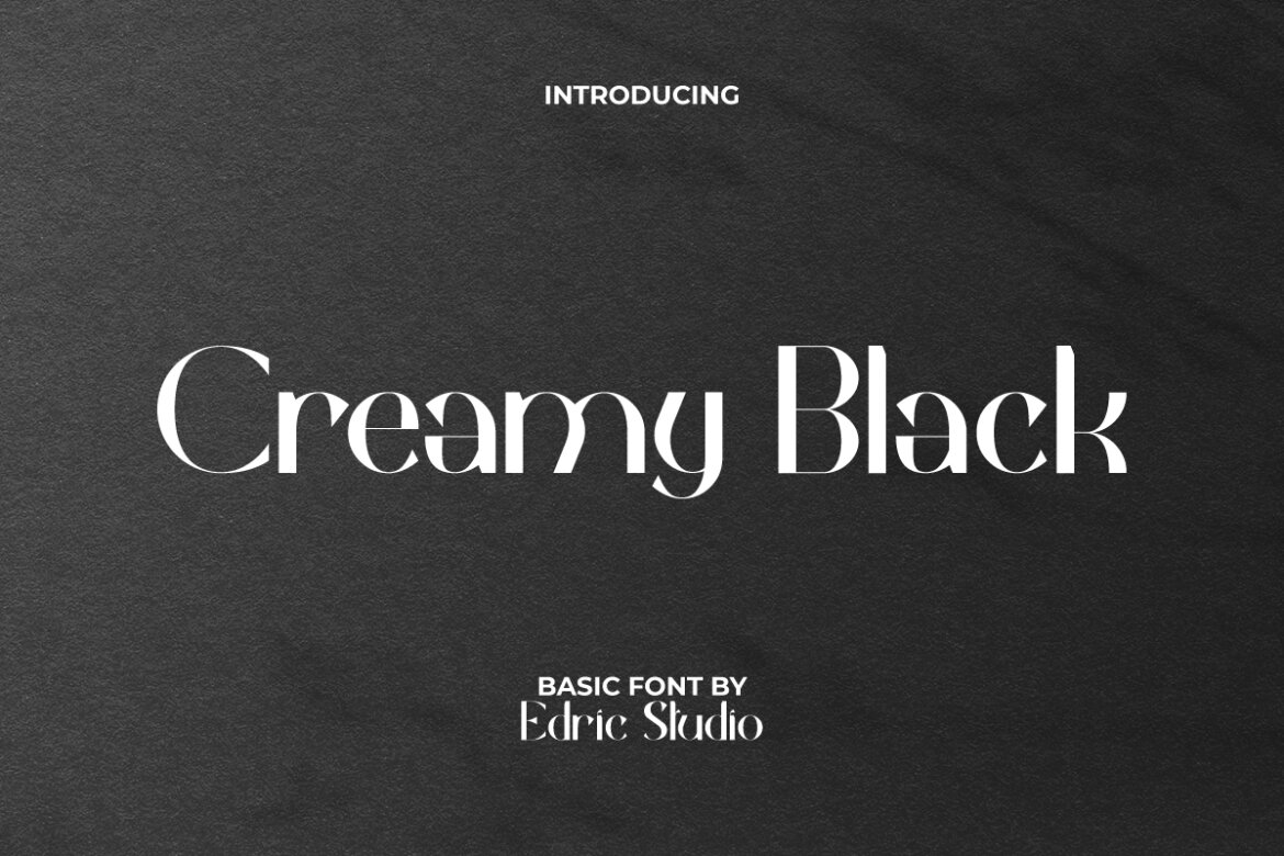Creamy Black Font | Deeezy