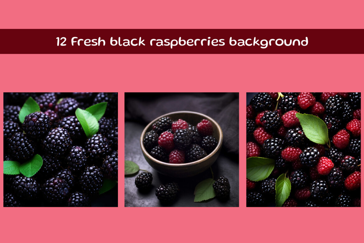 Fresh black raspberries background | Deeezy