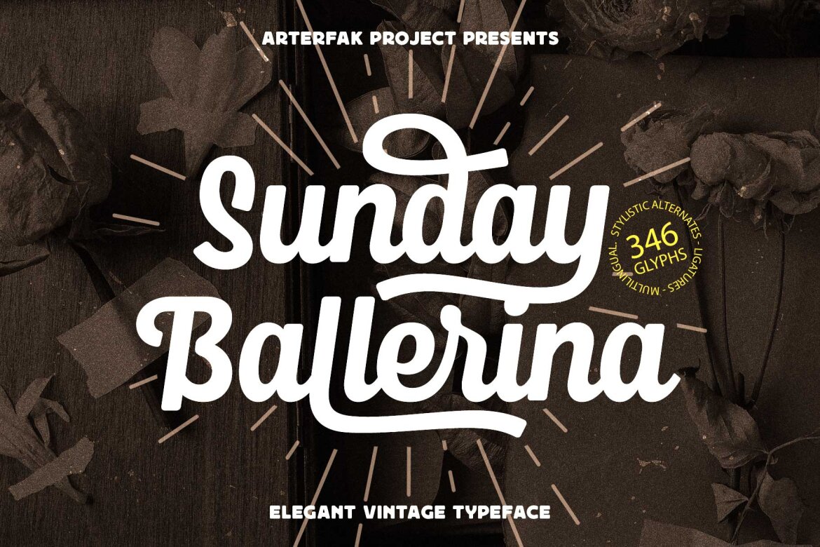 Sunday Ballerina - Modern Vintage Script | Deeezy