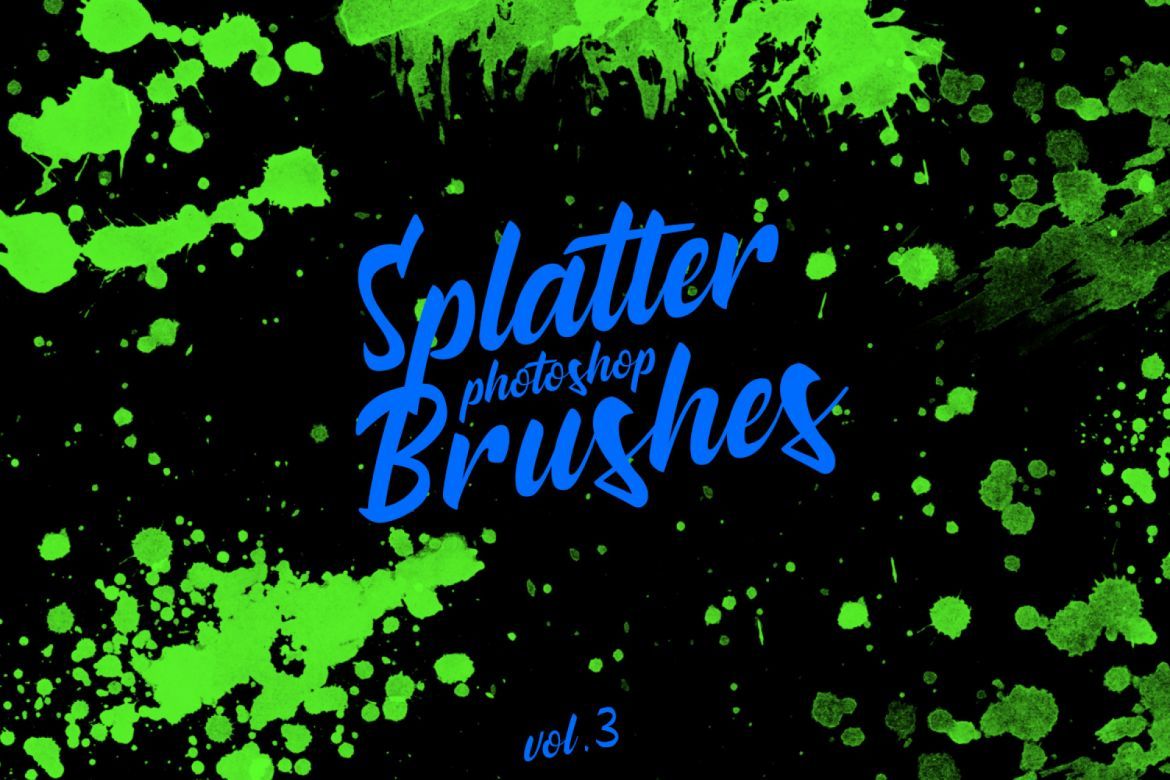 Splatter Stamp Photoshop Brushes Vol. 3 | Deeezy