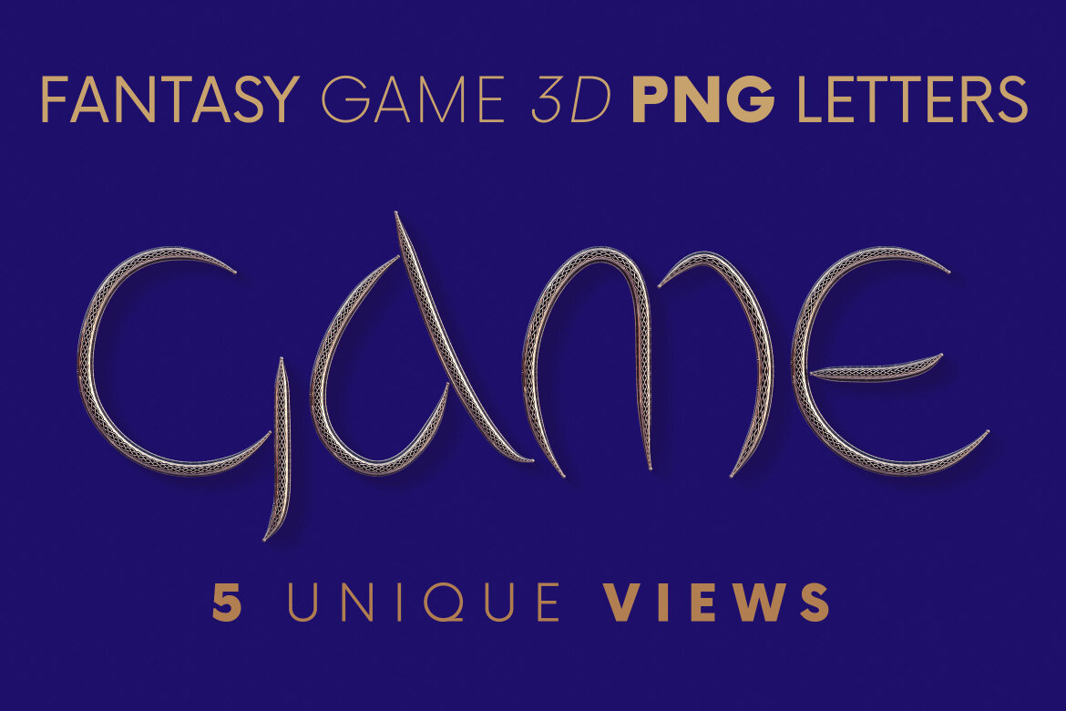 Fantasy Game Free PNG Alphabet | Deeezy