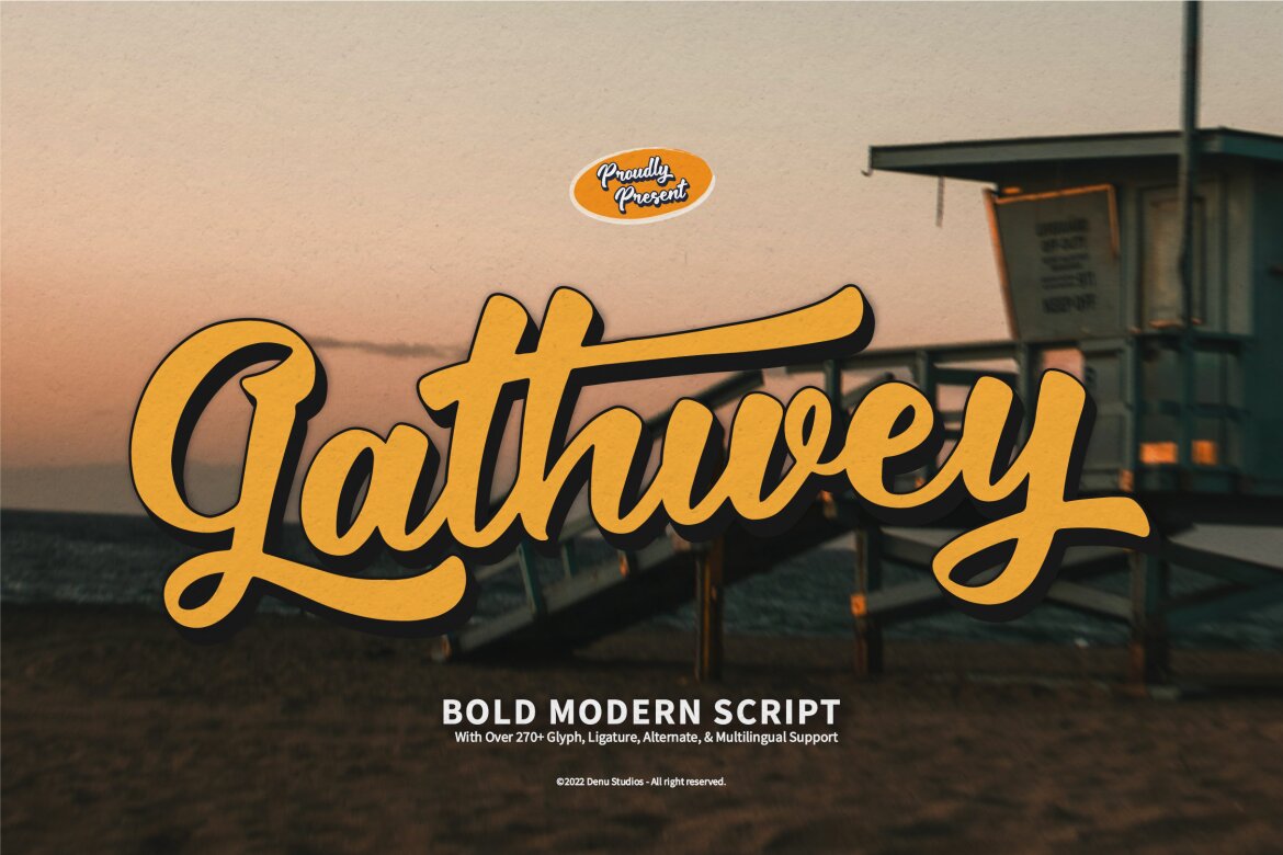 Gathwey | Bold Modern Script | Deeezy