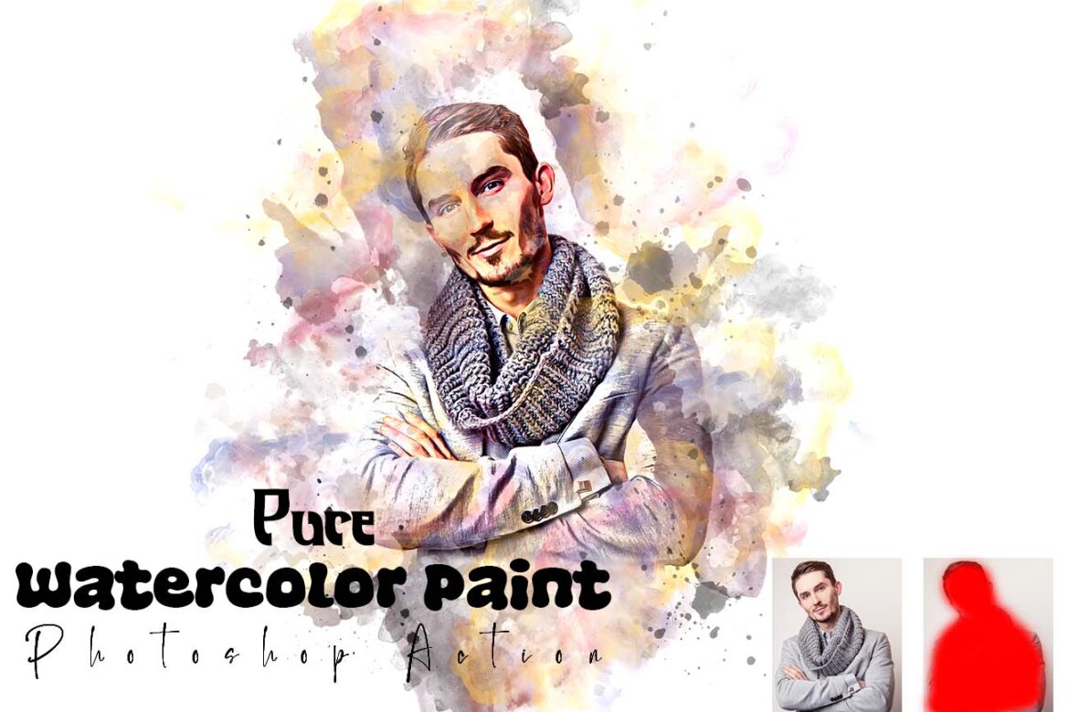 Pure Watercolor Paint Photoshop Action | Deeezy