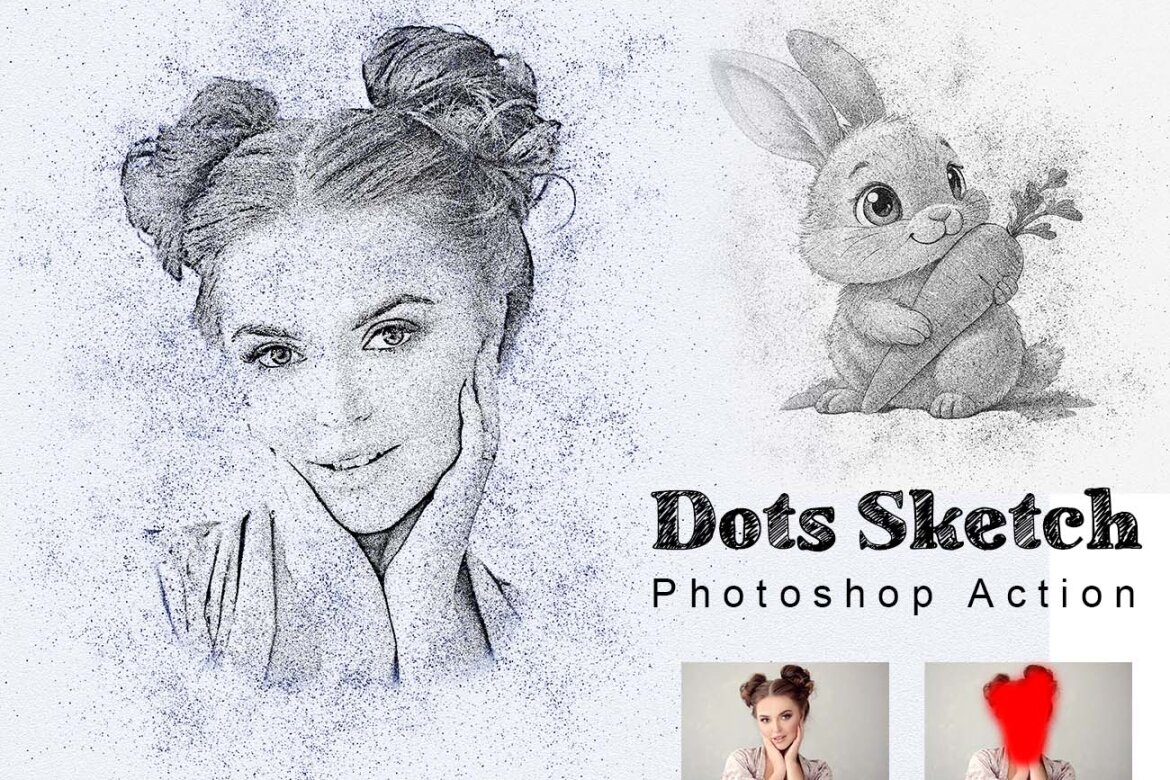 Dots Sketch Photoshop Action | Deeezy