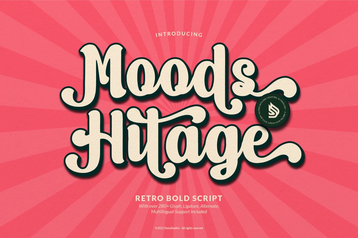 Moods Hitage | Retro Bold Script | Deeezy