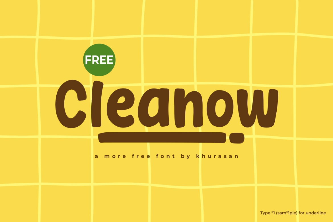 Cleanow FREE Font | Deeezy