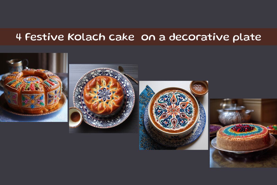 Festive Kolach cake on a decorative plate | Deeezy