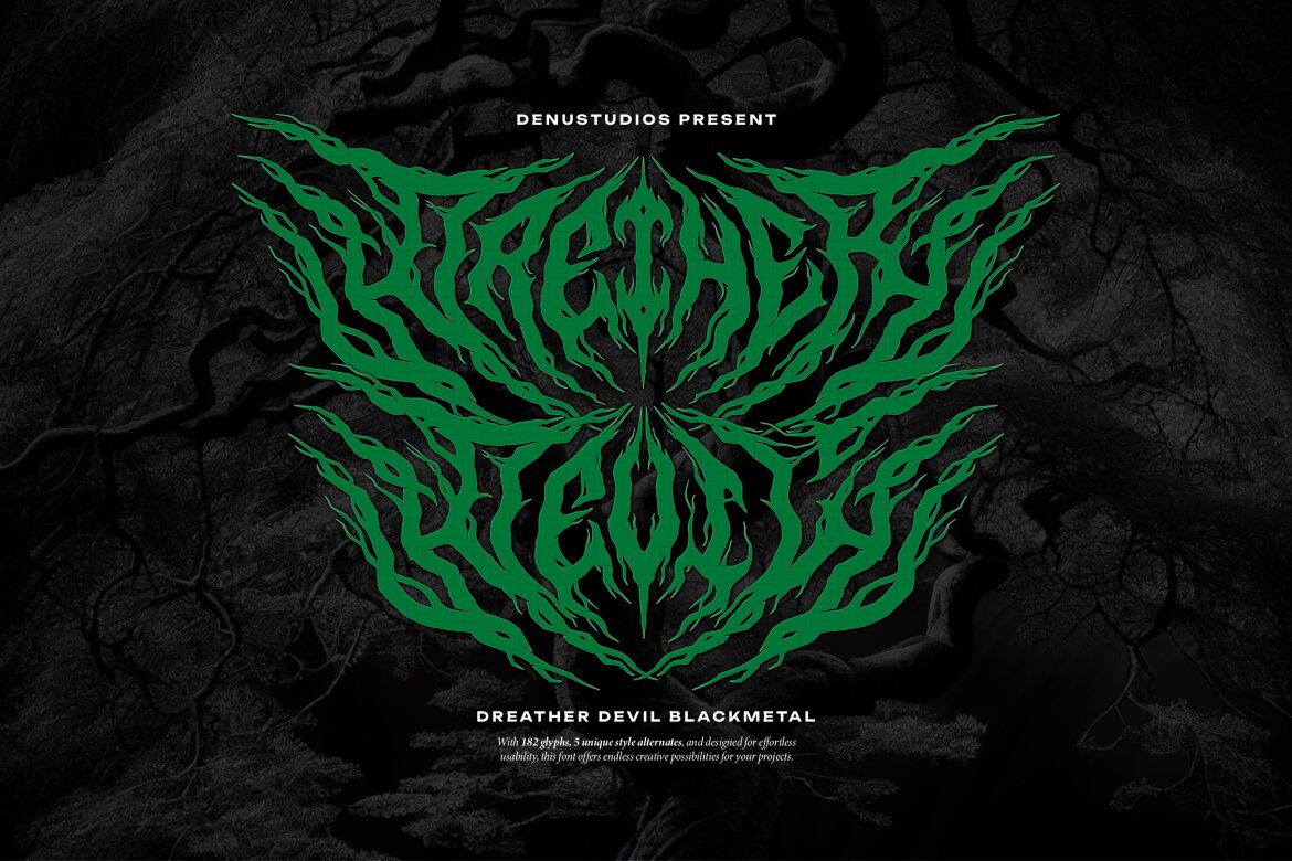 Drether Devil | Black Metal Font | Deeezy