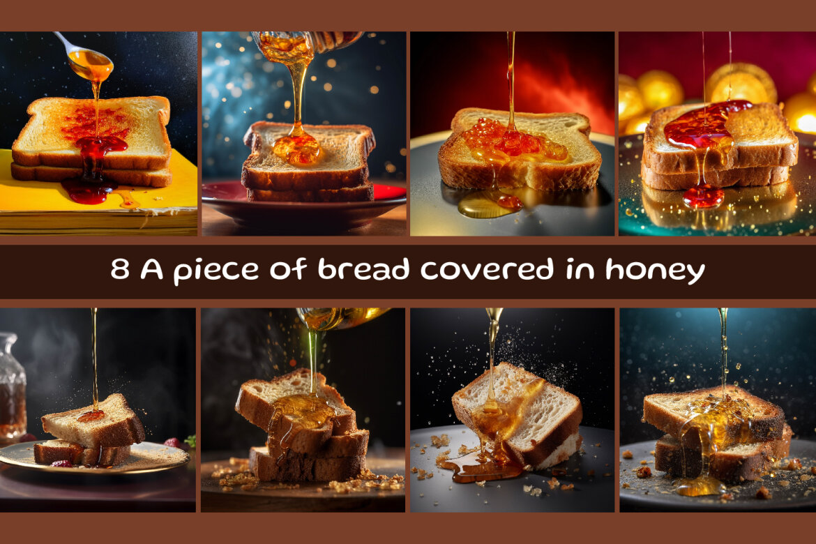 A piece of bread covered in honey | Deeezy