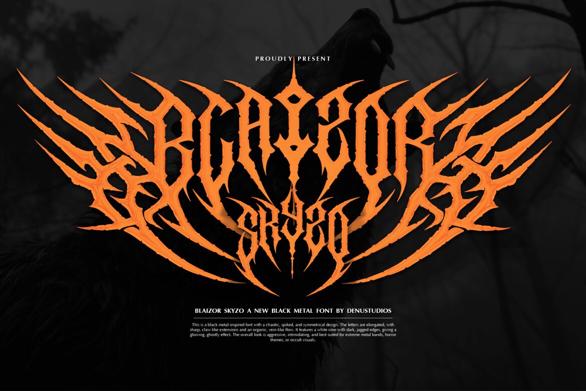 Blaizor Skyzo | Black Metal Font | Deeezy