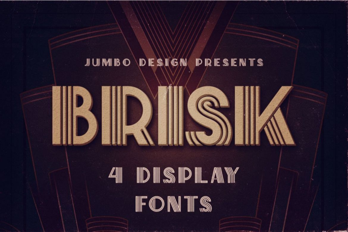 Brisk - ArtDeco Display Font | Deeezy