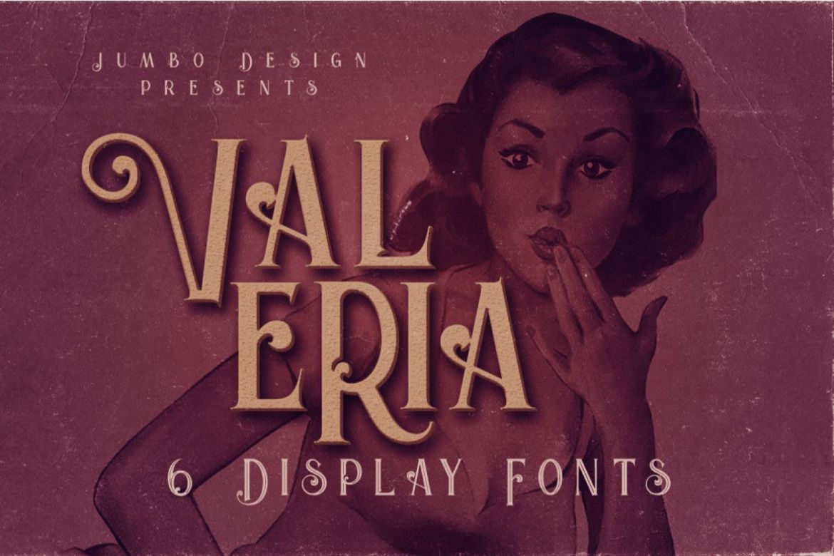 Valeria - Display Font | Deeezy