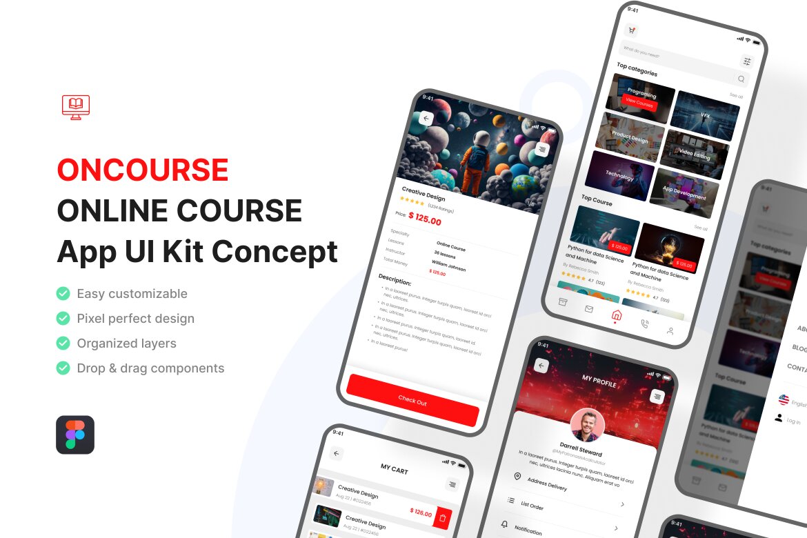 Online Course App UI Kit | Deeezy