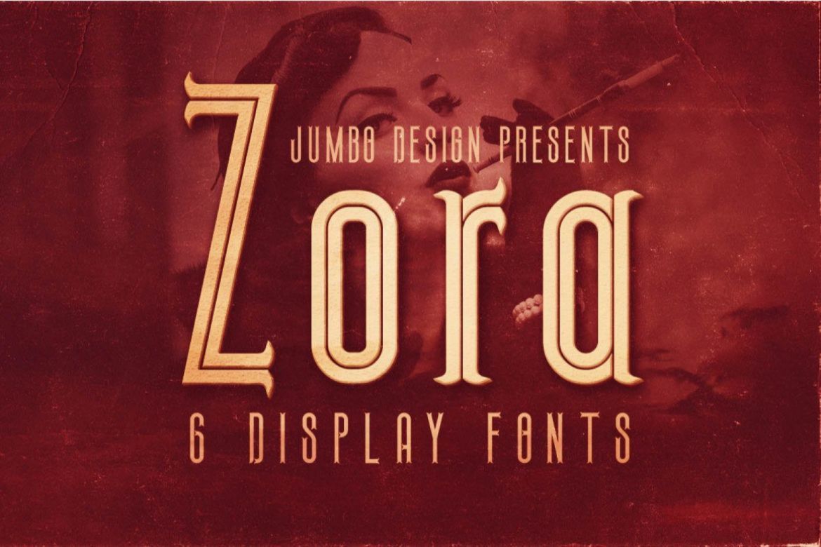 Zora - Vintage Display Font | Deeezy