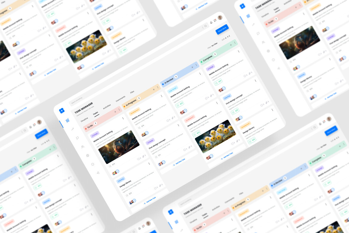 Task Manager Dashboard UI Kit | Deeezy
