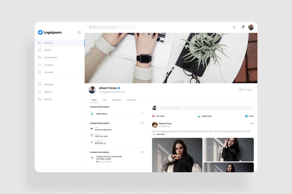 Social Dashboard UI Kit | Deeezy