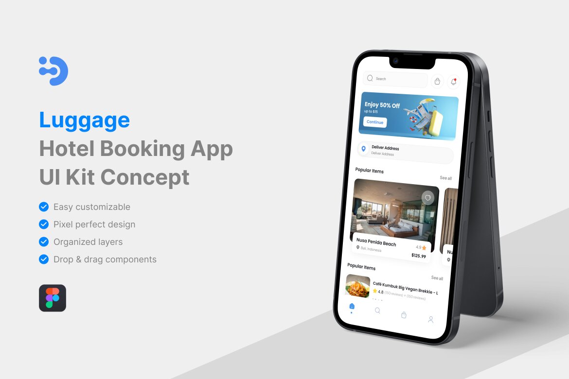 Hotel Booking App UI Kit | Deeezy