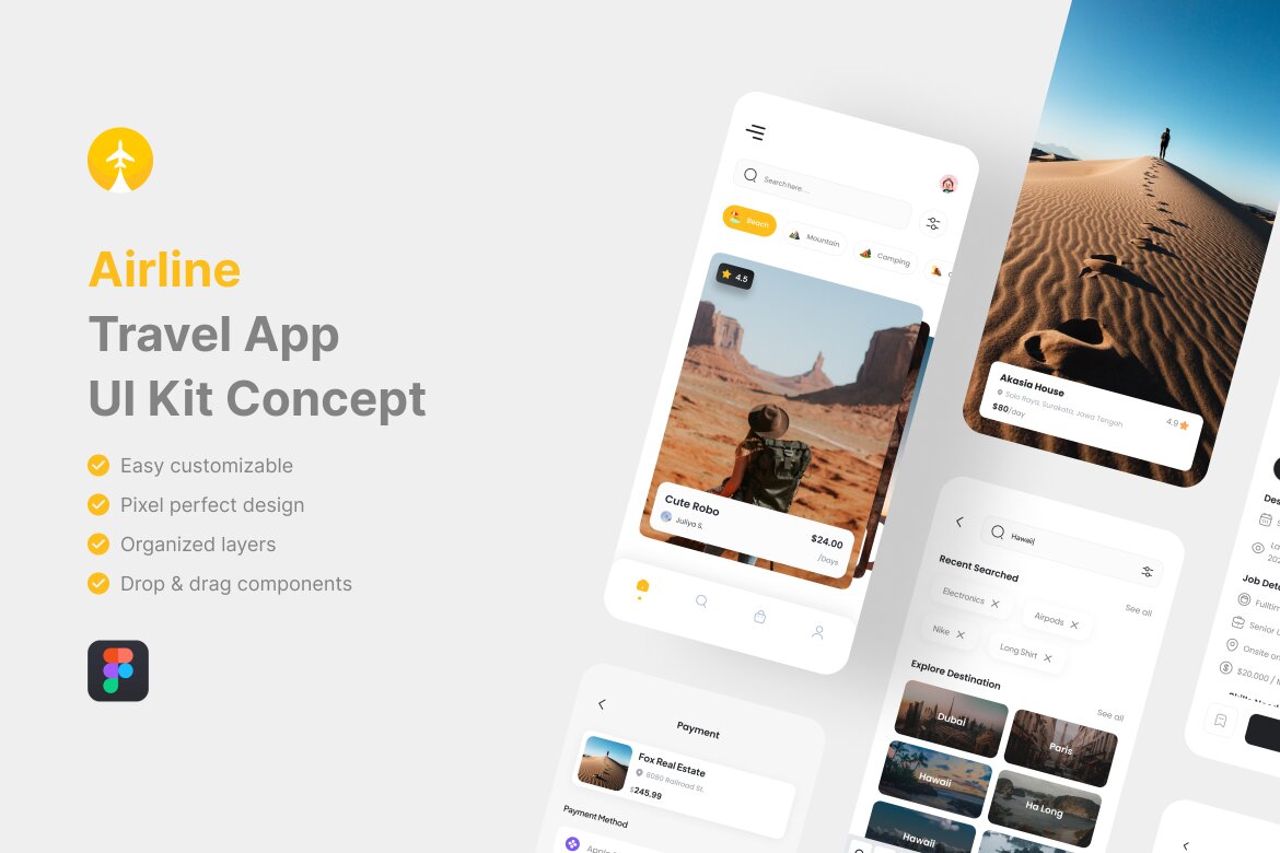 Travel Booking App UI Kit | Deeezy