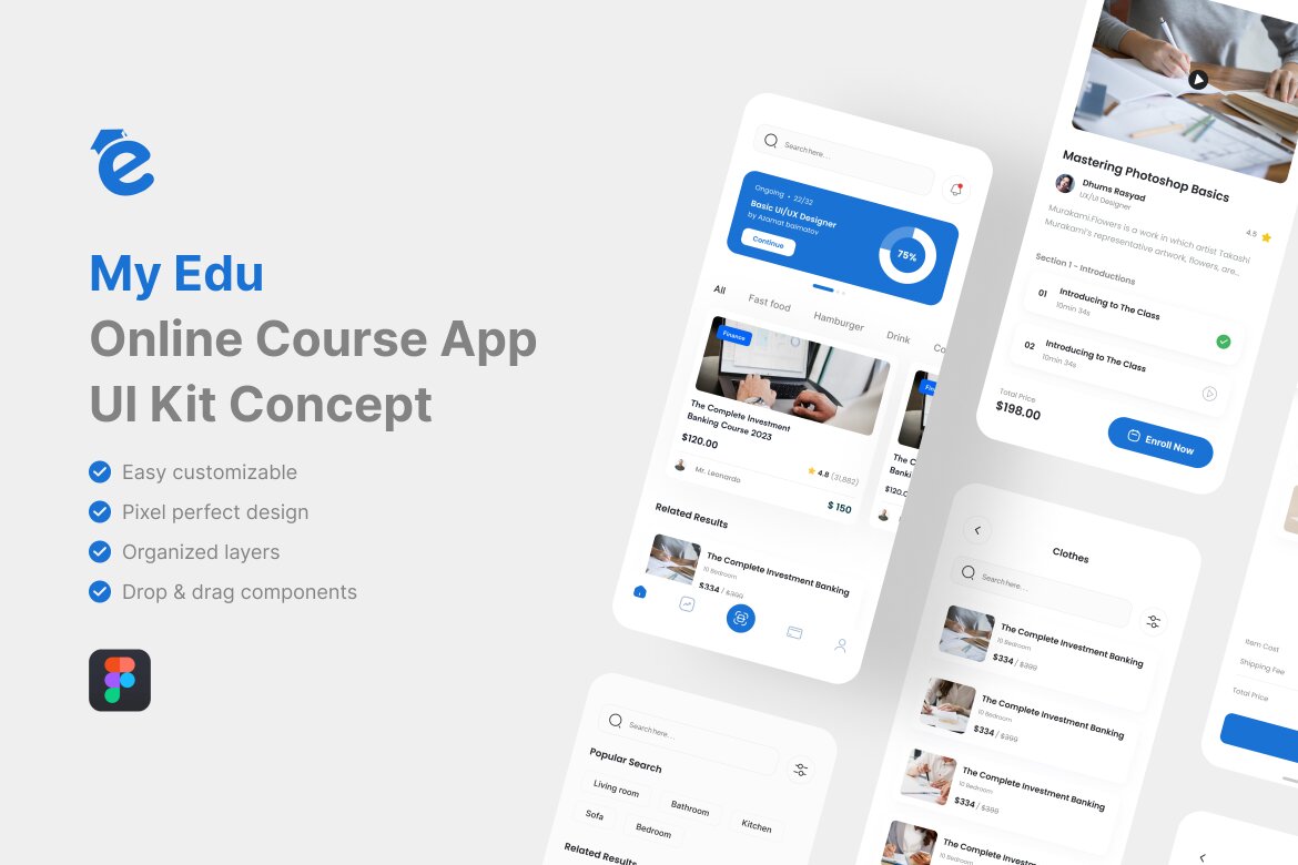 Online Course App UI Kit | Deeezy