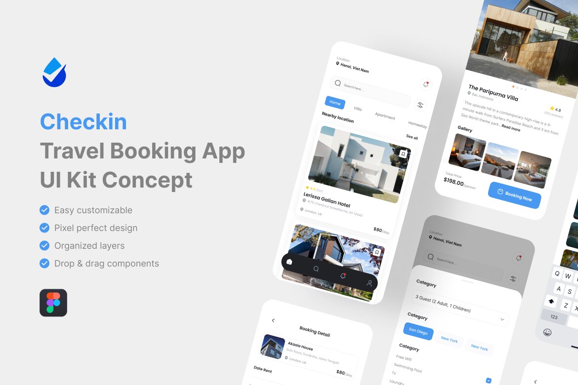 Travel Booking App UI Kit | Deeezy