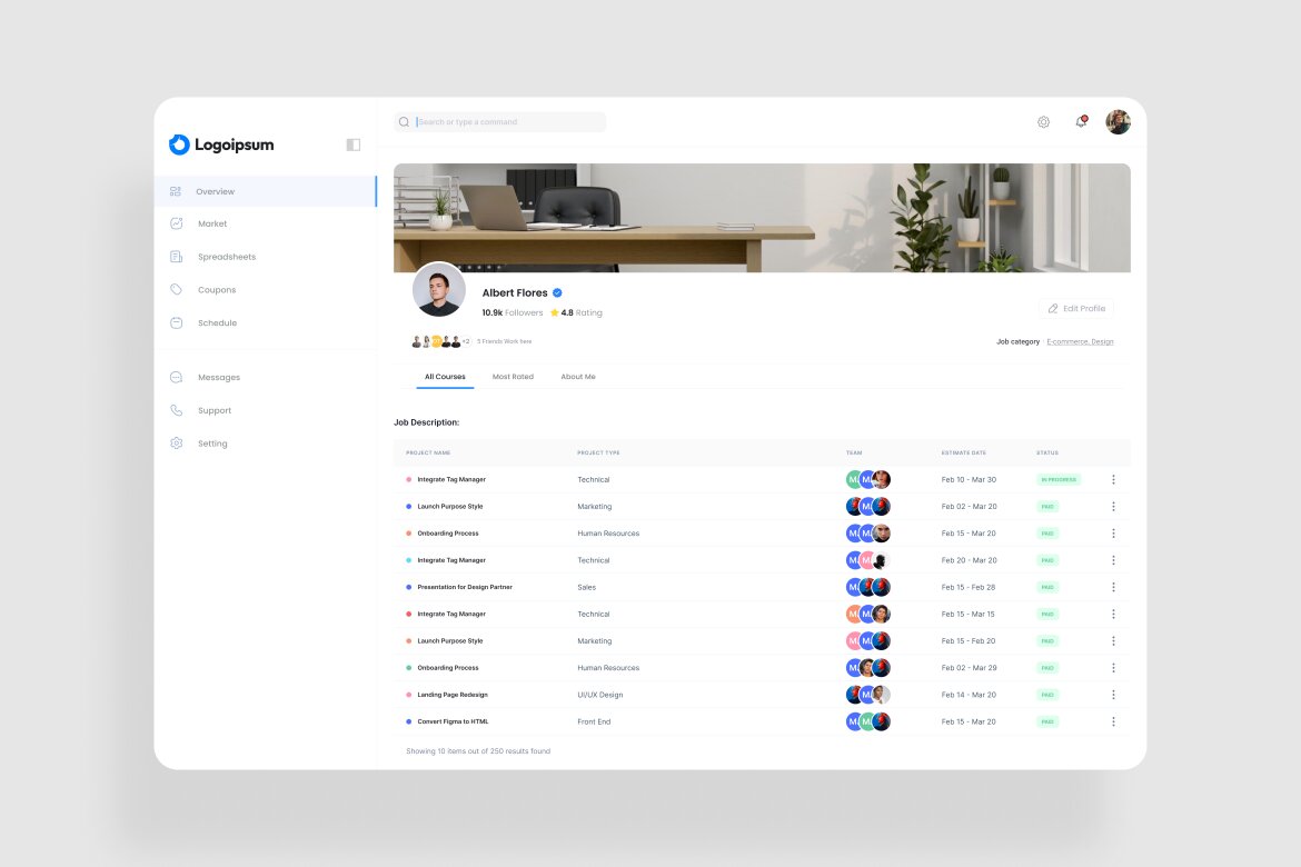 Portfolio Management Dashboard UI Kit | Deeezy