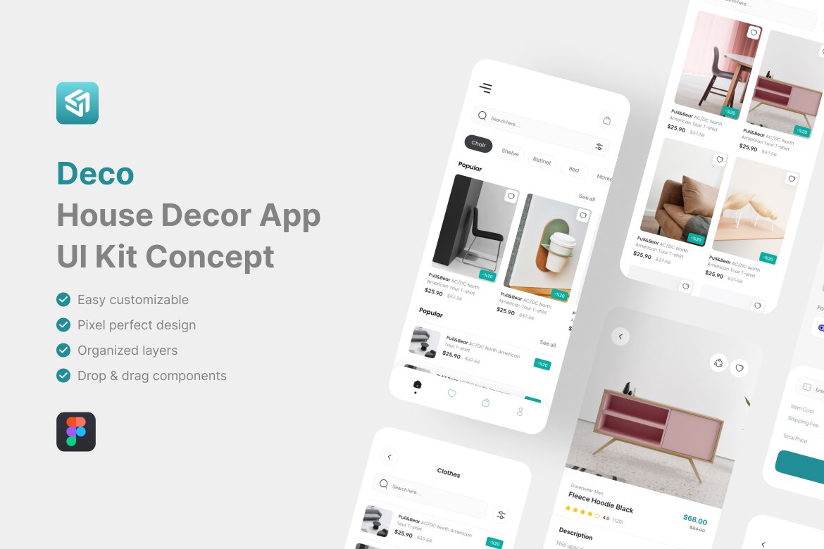 House Decor App UI Kit | Deeezy