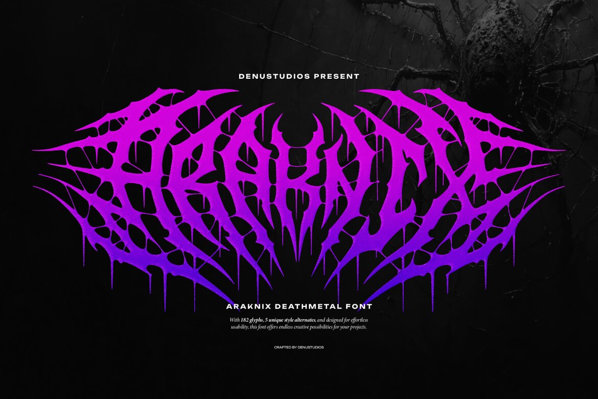 Araknix | Black Metal Font | Deeezy