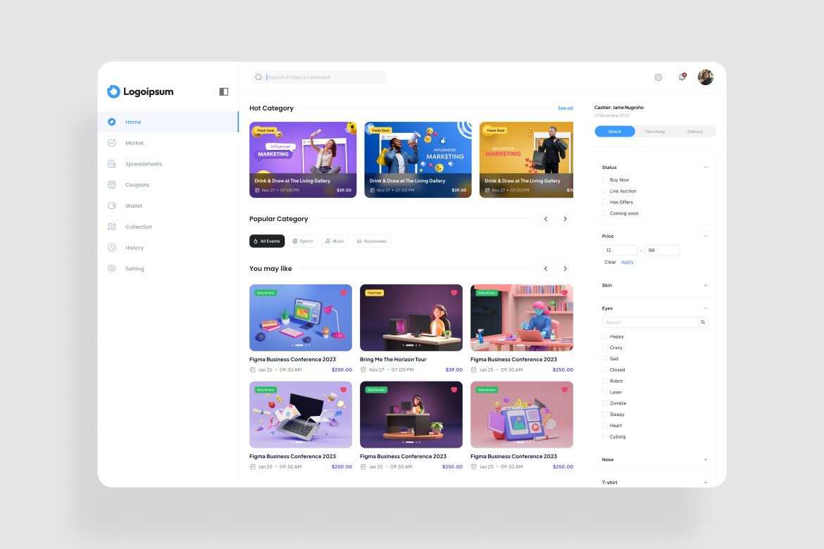E-Learning Dashboard UI Kit | Deeezy