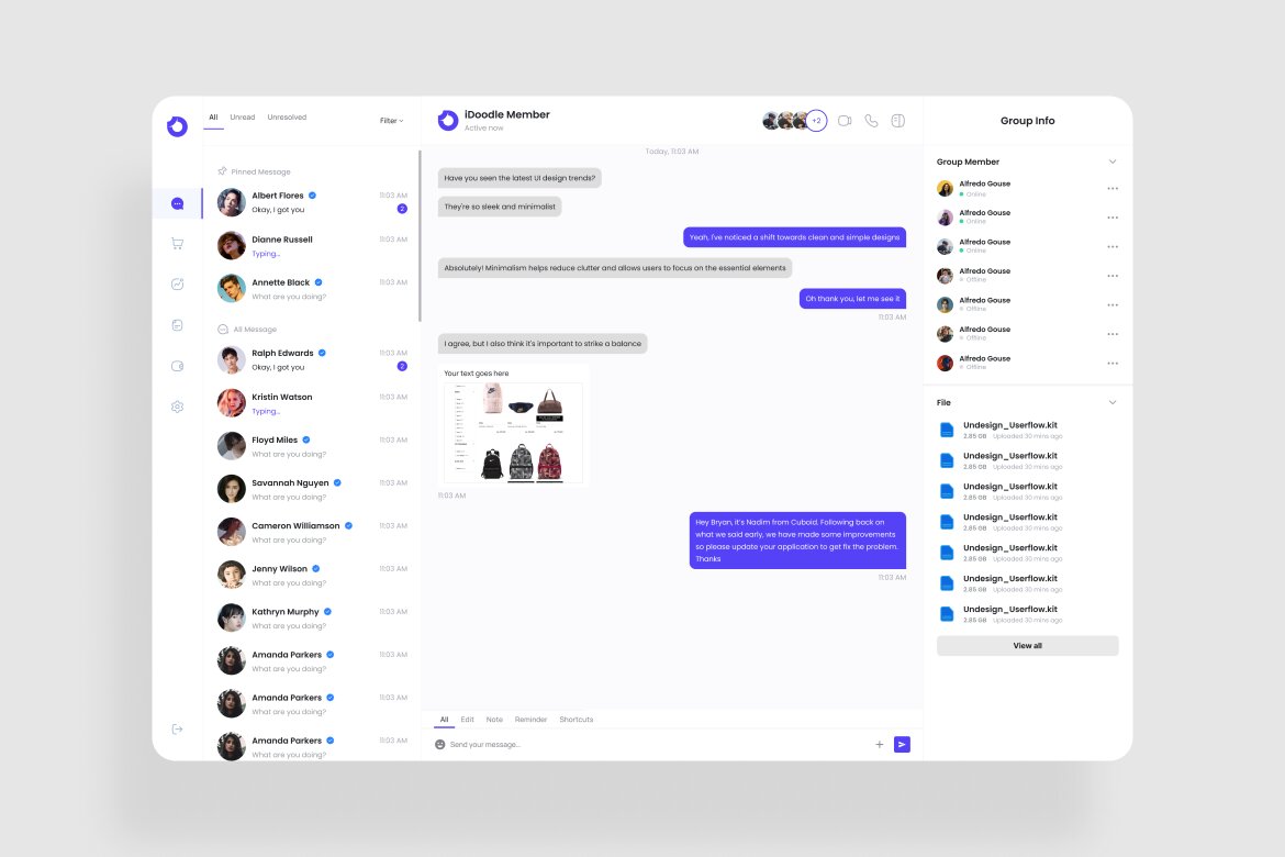 Chatting Dashboard UI Kit | Deeezy