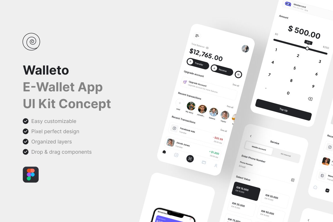 E-Wallet App UI Kit | Deeezy