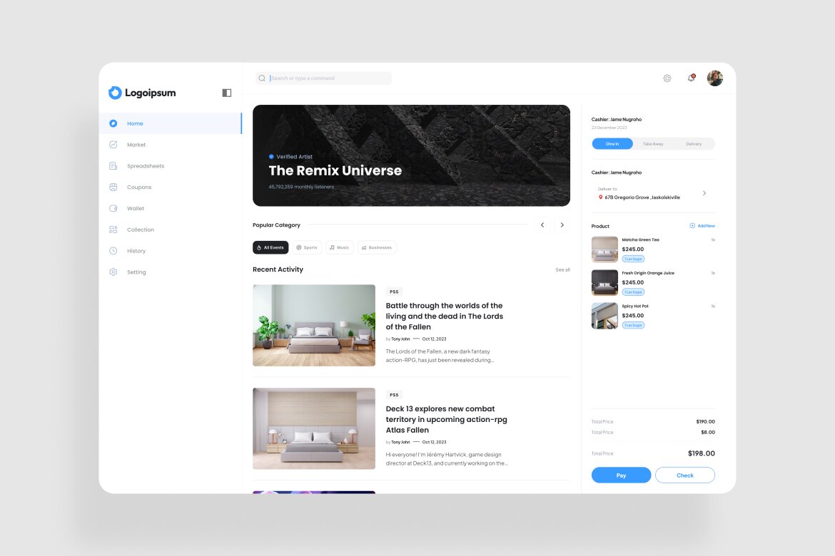 Rent House Dashboard UI Kit | Deeezy