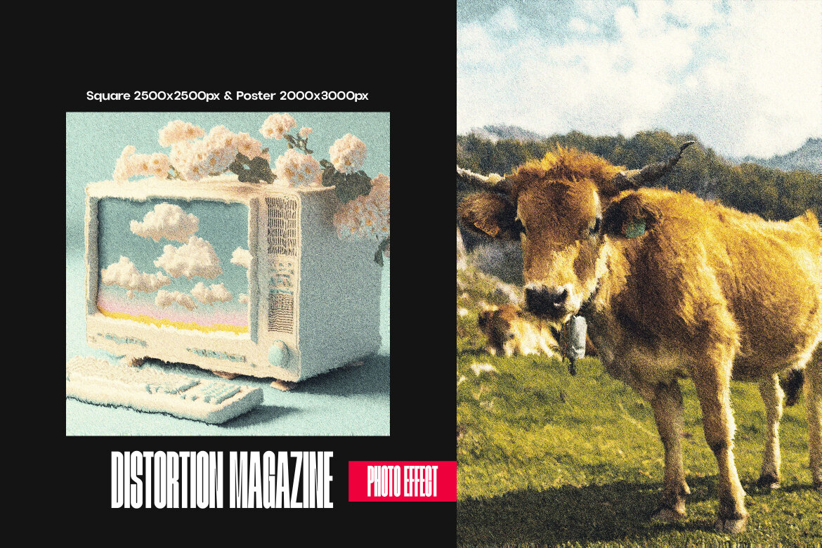 Distortion Magazine Square And Poster Effect | Deeezy