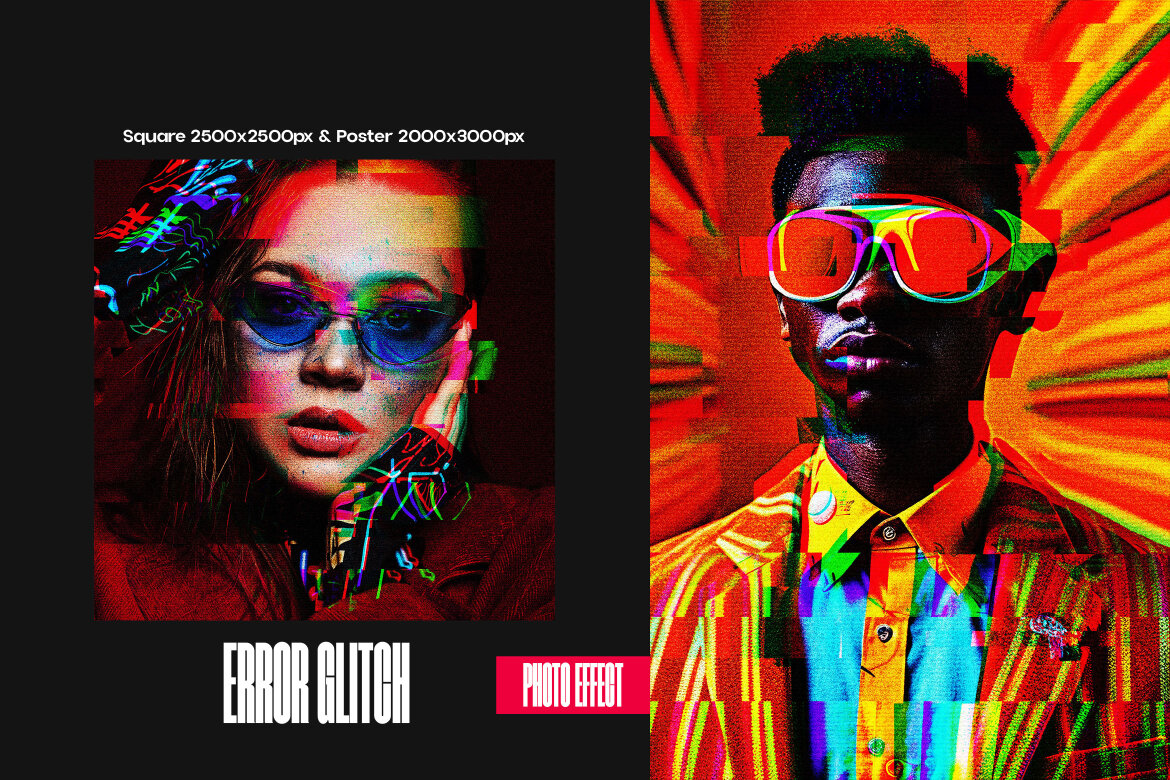 Error Glitch Square And Poster Effect | Deeezy