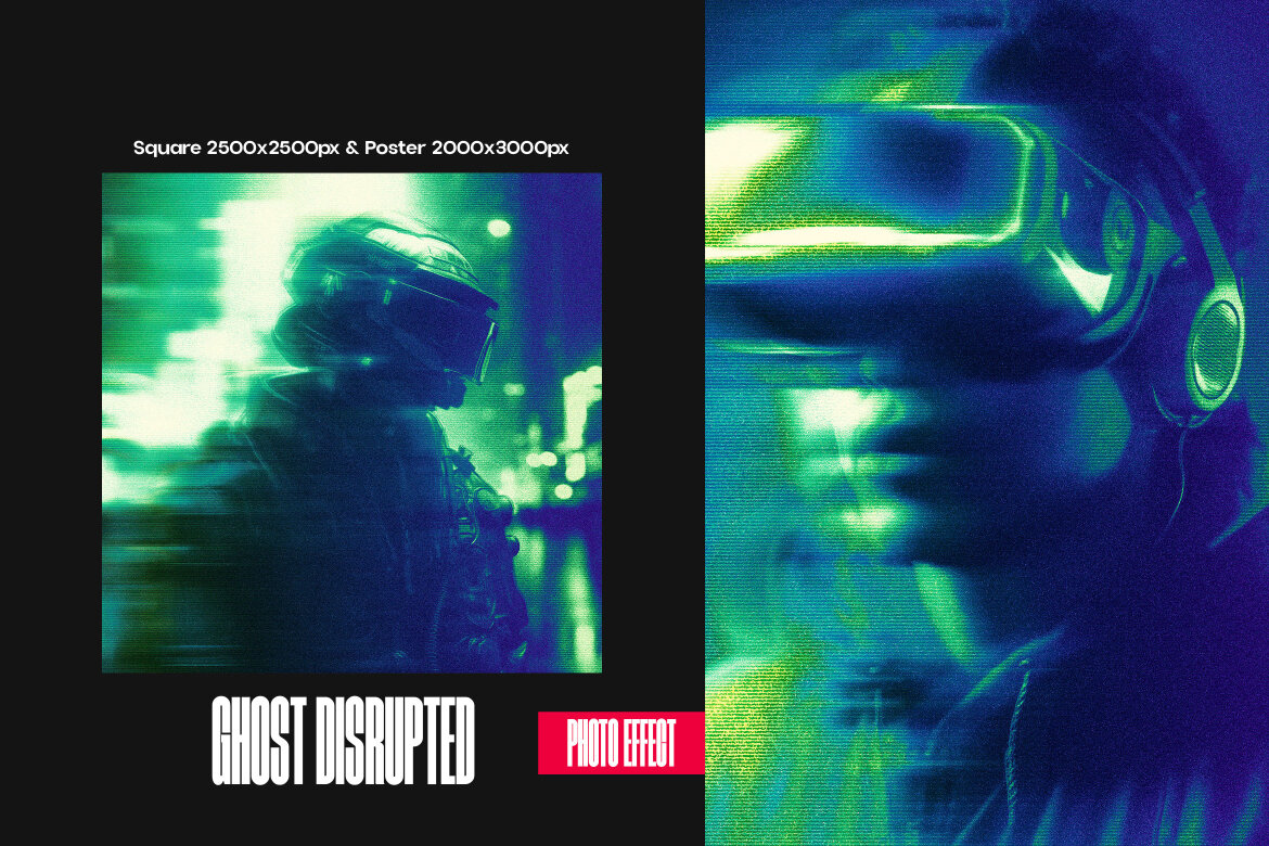 Ghost Disrupted Square And Poster Effect | Deeezy