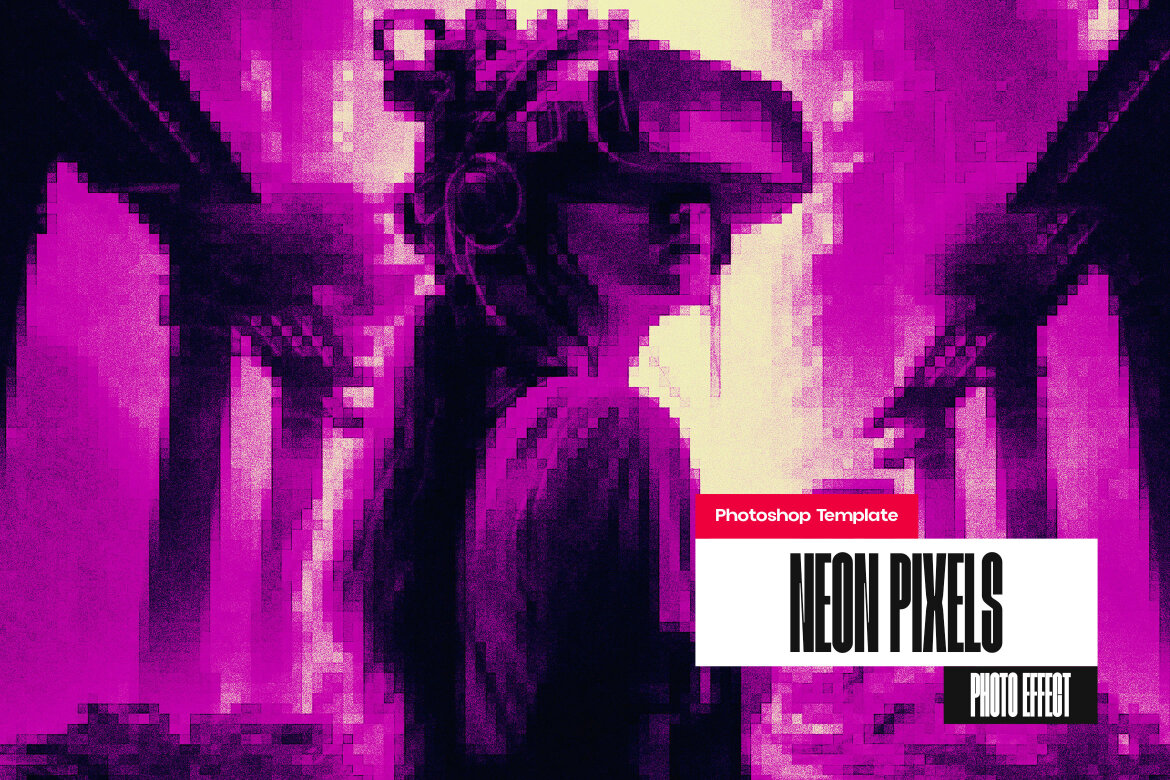 Neon Pixels Photo Effect | Deeezy