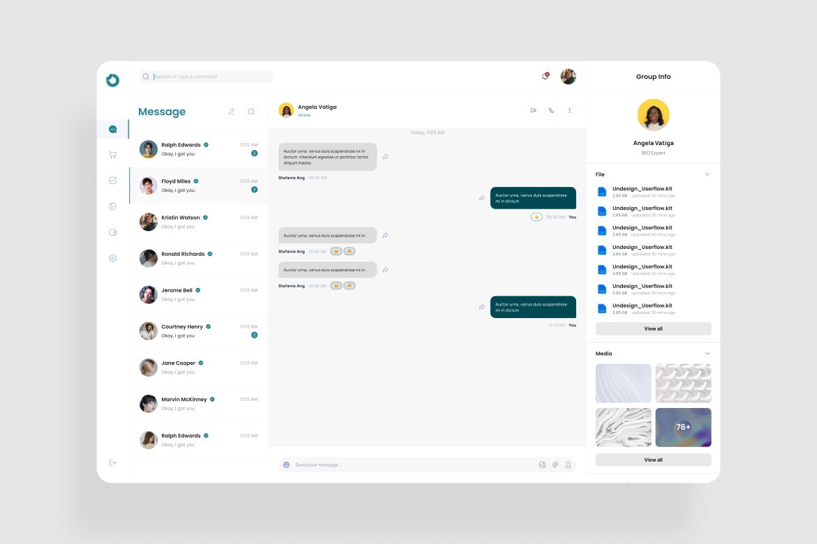 Chatting Dashboard UI Kit | Deeezy