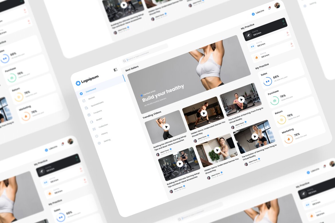 Fitness Dashboard UI Kit | Deeezy