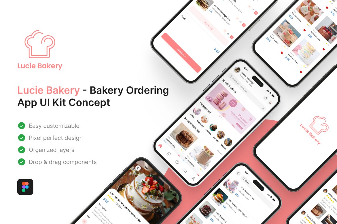 Bakery Ordering App UI Kit | Deeezy