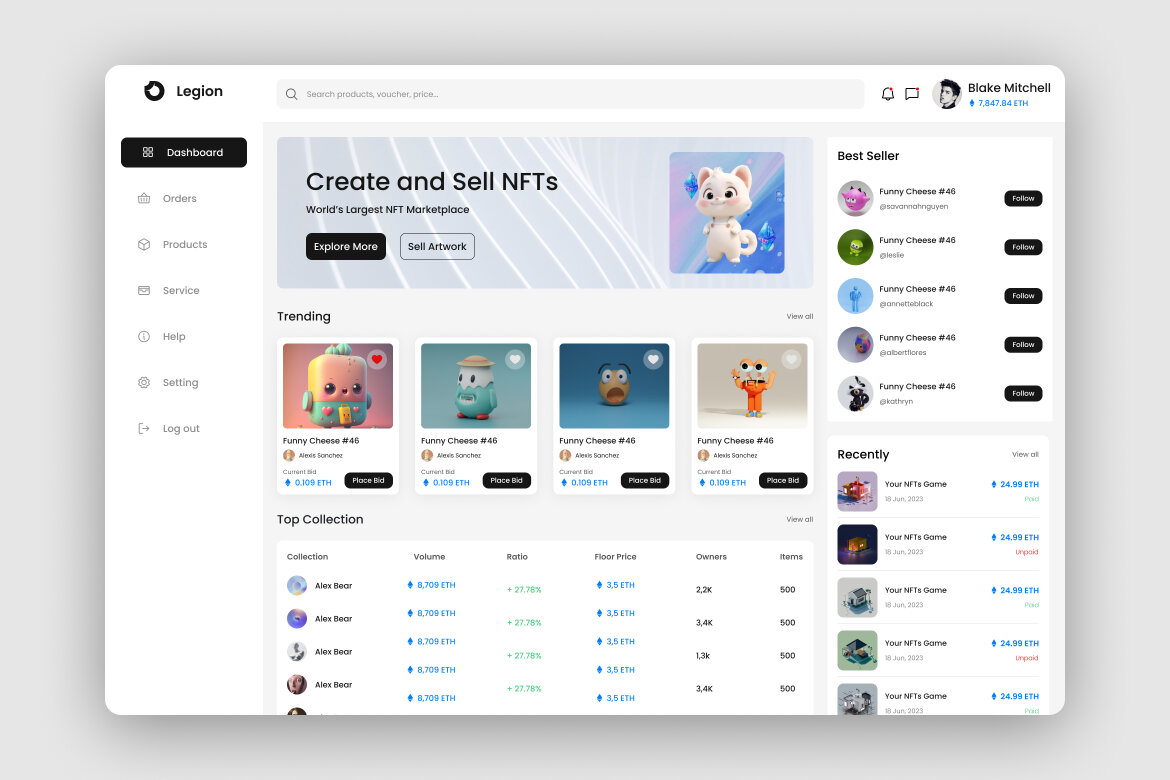 Legion - NFT Dashboard | Deeezy
